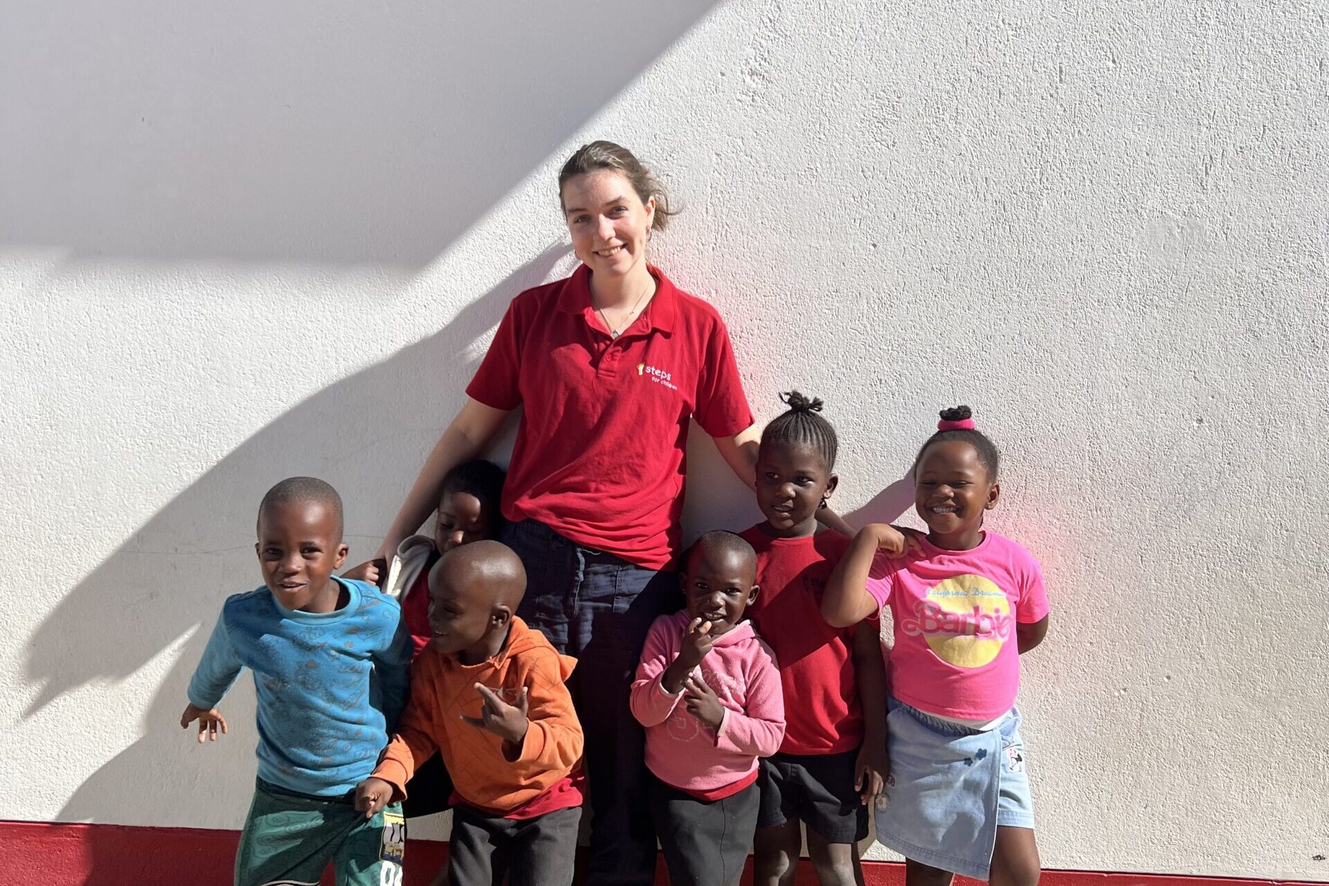 Antonia in Namibia - steps for children